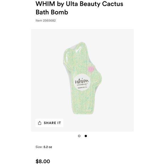 Ulta Beauty | Bath & Body | Cactus Bath Bomb | Poshmark